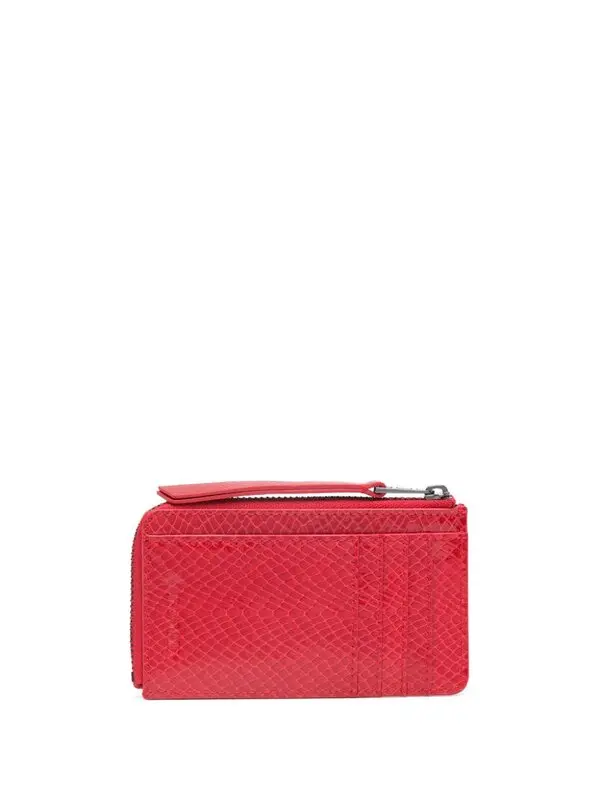 Zadig&Voltaire Wild Python-effect Cardholder - Red