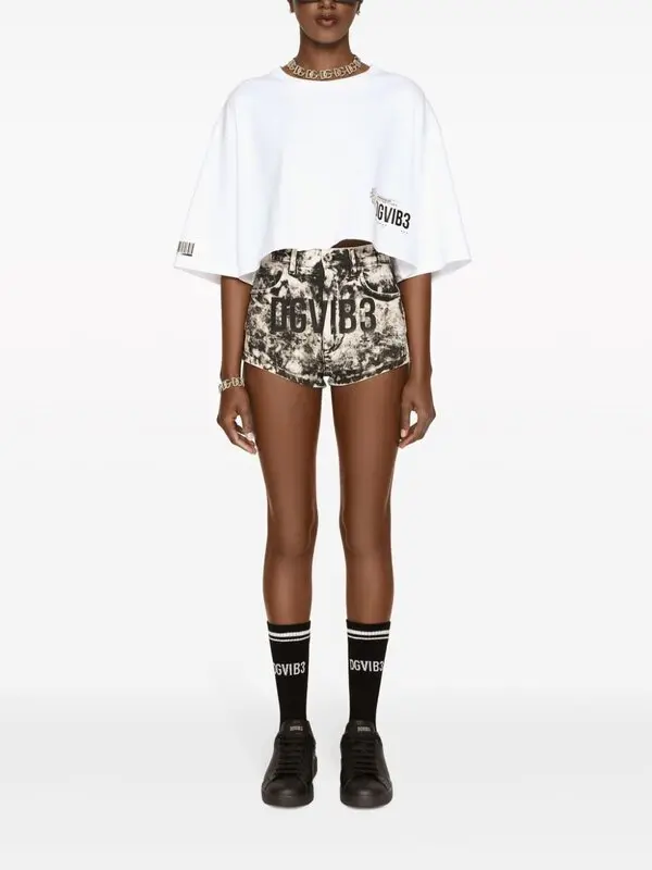Dolce & Gabbana Logo-print Cotton Shorts