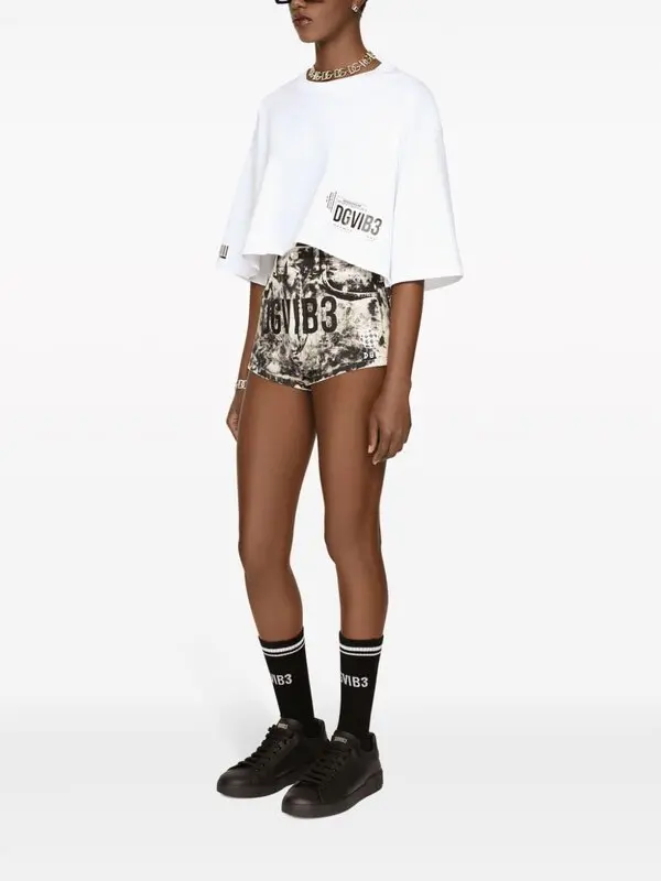 Dolce & Gabbana Logo-print Cotton Shorts