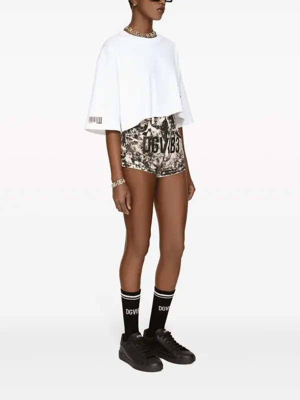 Dolce & Gabbana Logo-print Cotton Shorts