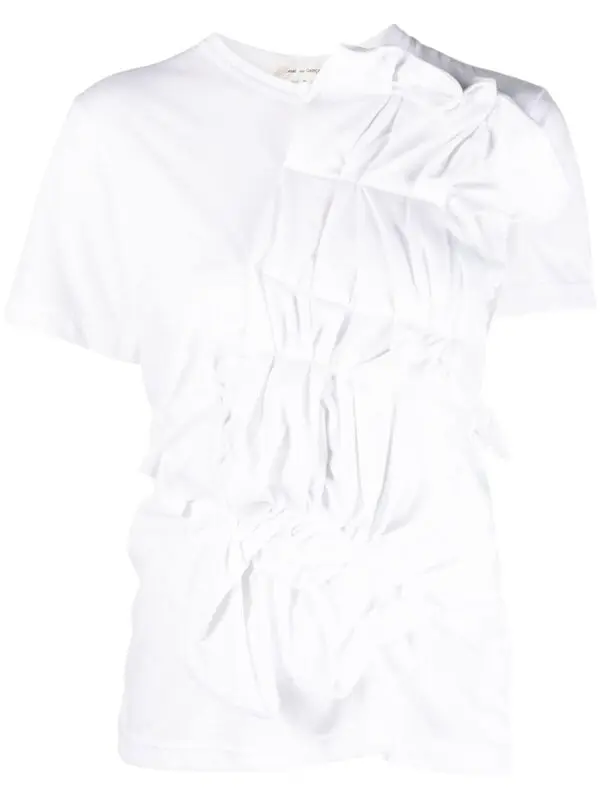 Comme Des Garçons Ruched T-shirt - White