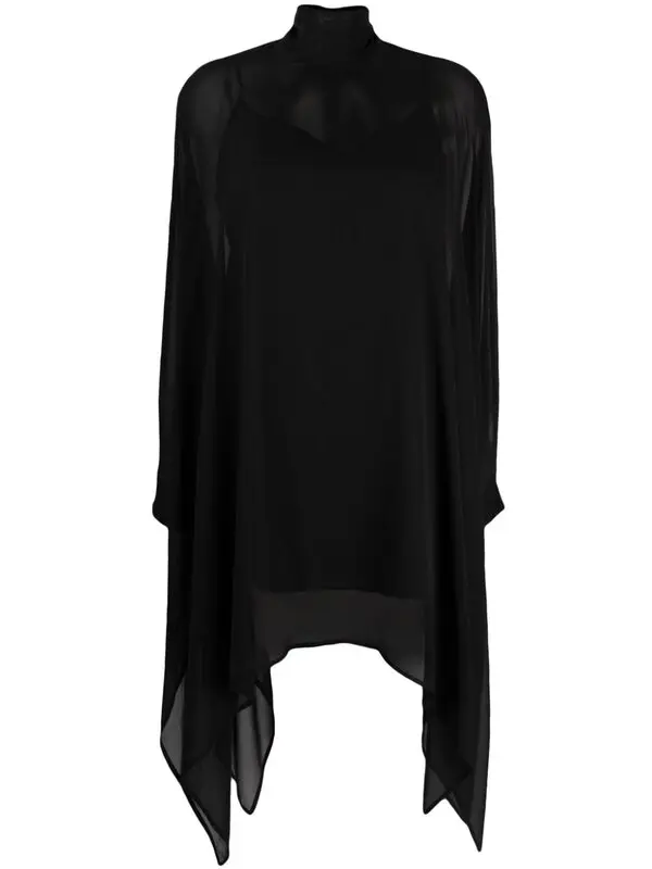 P.a.r.o.s.h Funnel-neck Silk Tunic