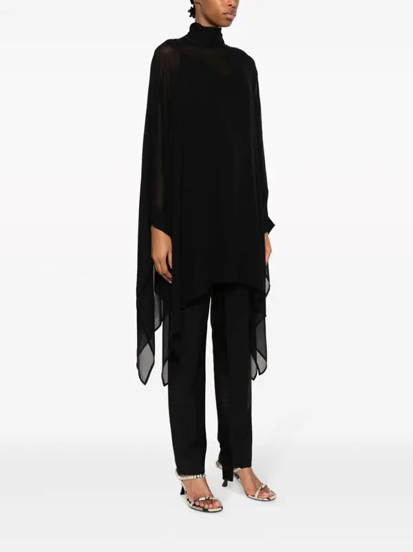 P.a.r.o.s.h Funnel-neck Silk Tunic