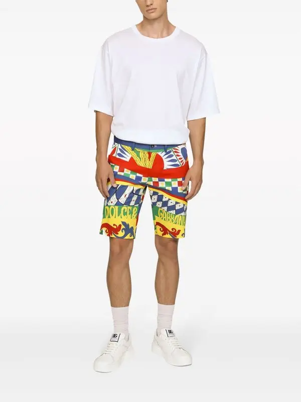 Dolce & Gabbana Carretto-print Shorts - Blue