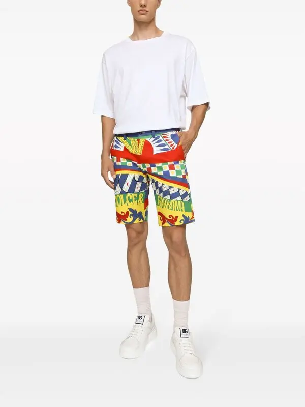 Dolce & Gabbana Carretto-print Shorts - Blue
