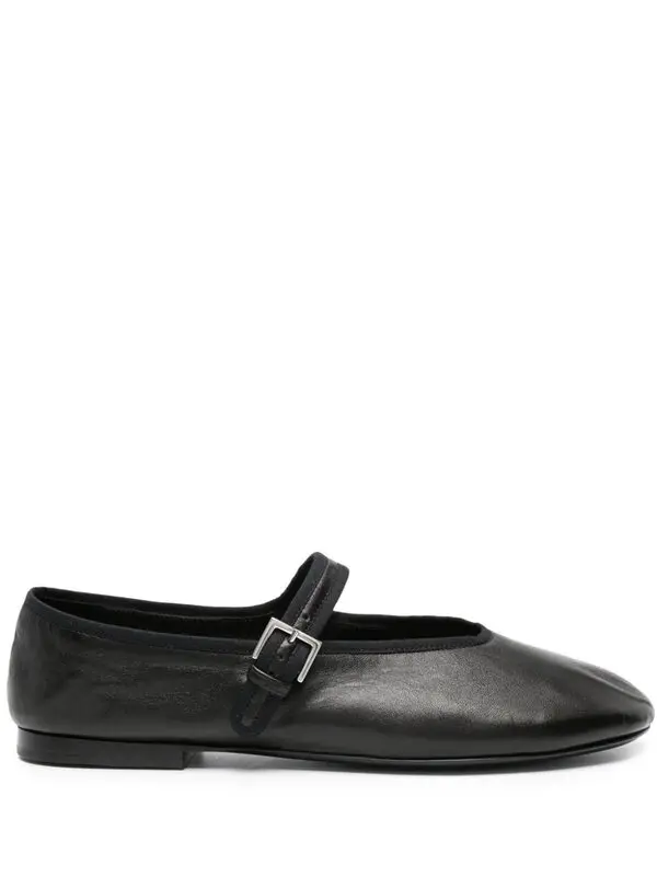 THE ROW Boheme Mj Leather Ballerina Shoes - Black