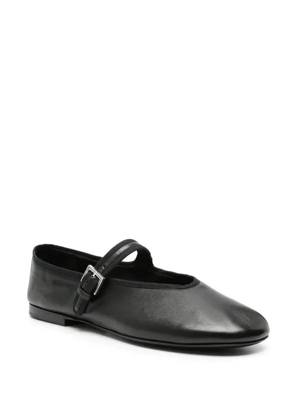 THE ROW Boheme Mj Leather Ballerina Shoes - Black