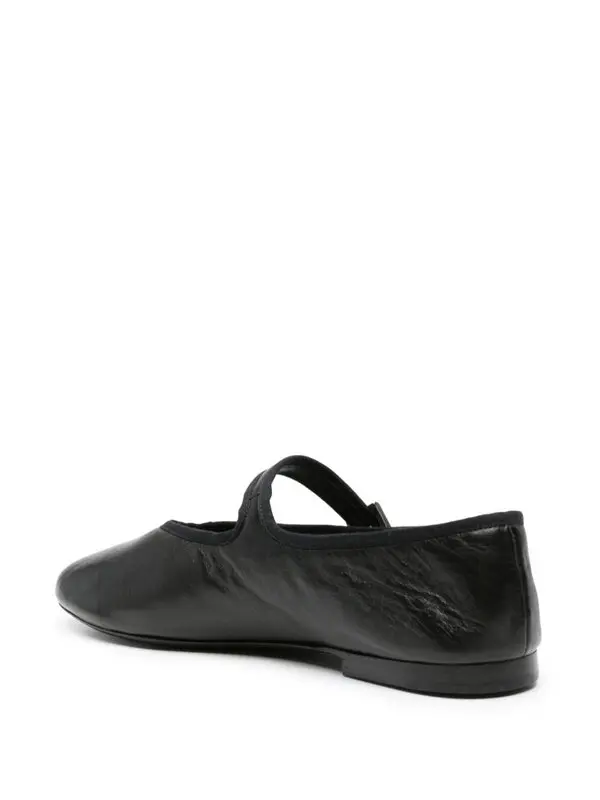 THE ROW Boheme Mj Leather Ballerina Shoes - Black
