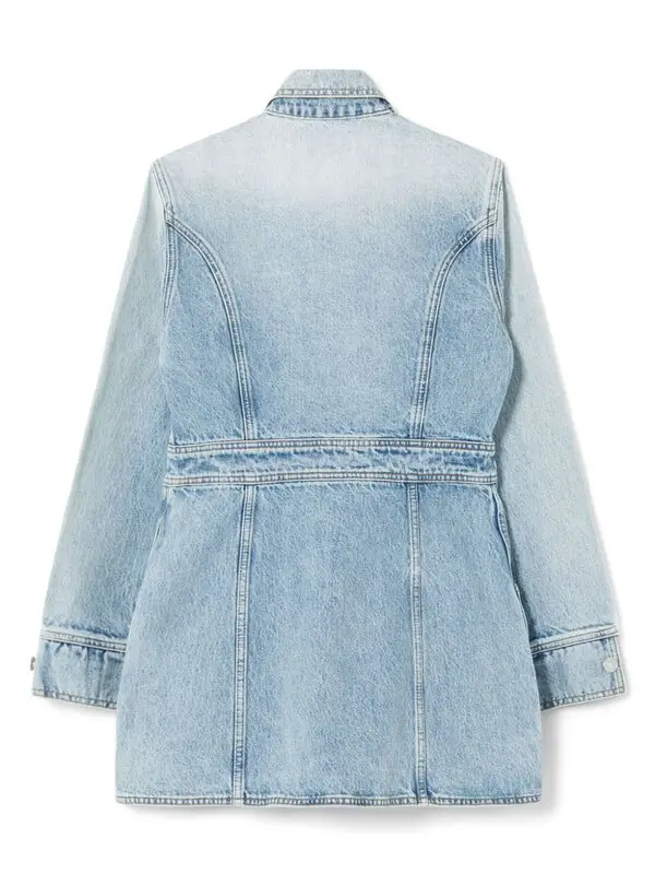 designer prom dress brands Ellie Wilde Glitter EW35013 Light Blue / 00 Swatch:#84A3BE Sleeve Length:34 Jude Connally Chelsea Denim