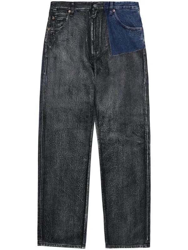 MAISON MARGIELA Panelled Straight-leg Jeans - Grey