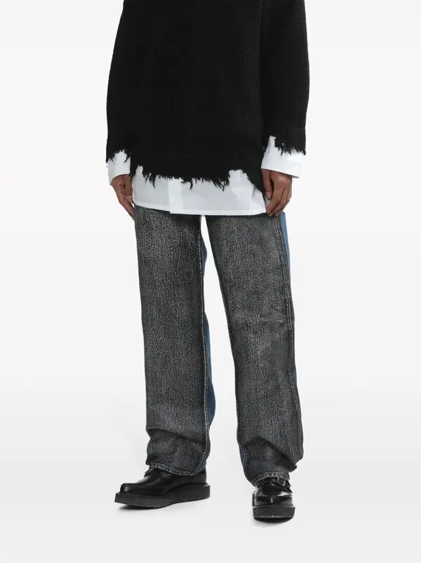 MAISON MARGIELA Panelled Straight-leg Jeans - Grey