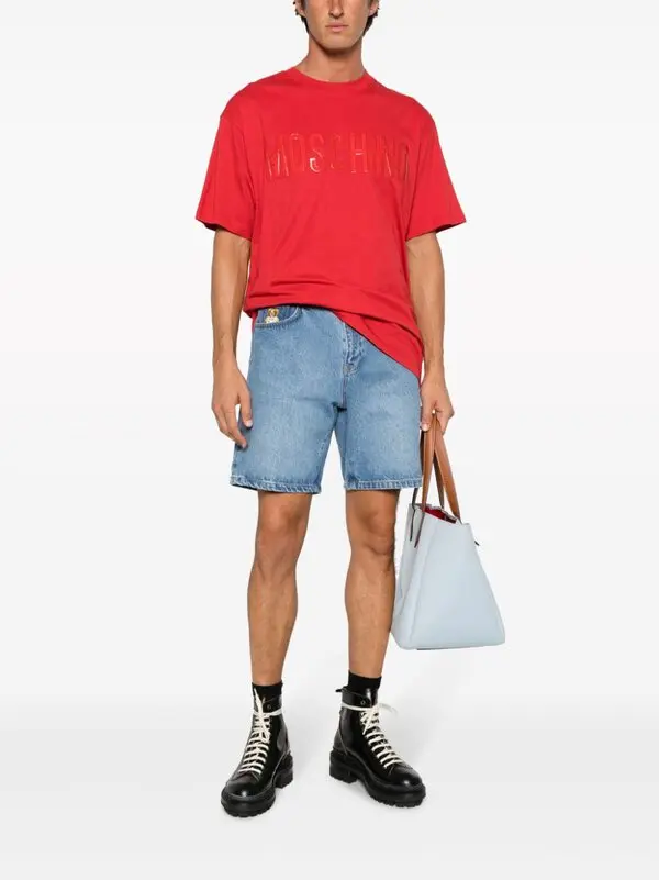 Moschino Teddy Bear-motif Denim Shorts