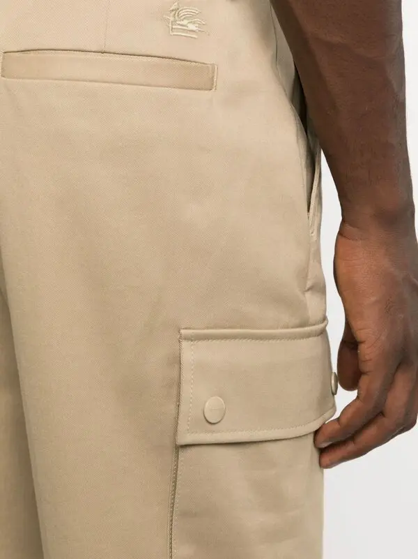 Etro Pegaso-motif Cropped Cargo Trousers