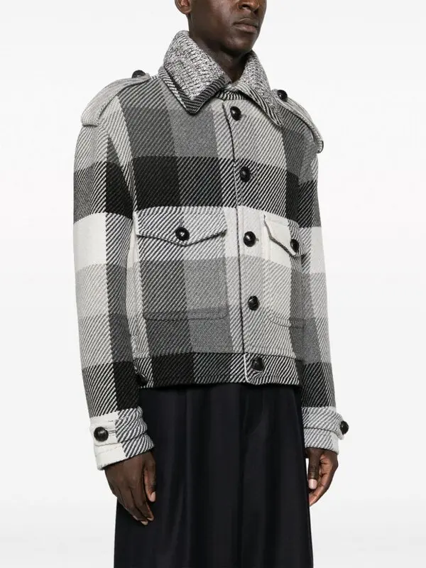 Etro Plaid Wool Blend Jacket