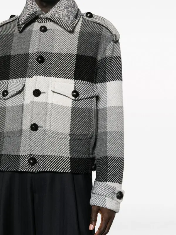 Etro Plaid Wool Blend Jacket