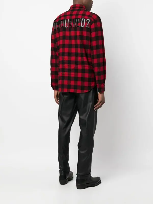 Dsquared2 Check-pattern Wool-blend Shirt