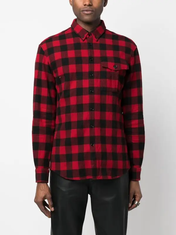 Dsquared2 Check-pattern Wool-blend Shirt