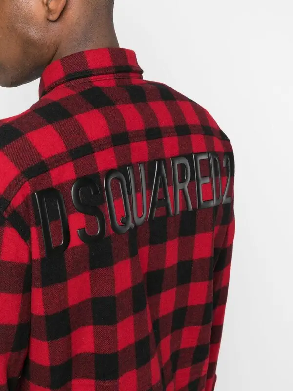 Dsquared2 Check-pattern Wool-blend Shirt
