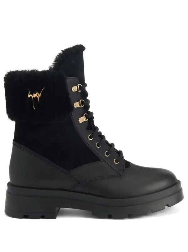 GIUSEPPE ZANOTTI Jaure Combat Boots - Black