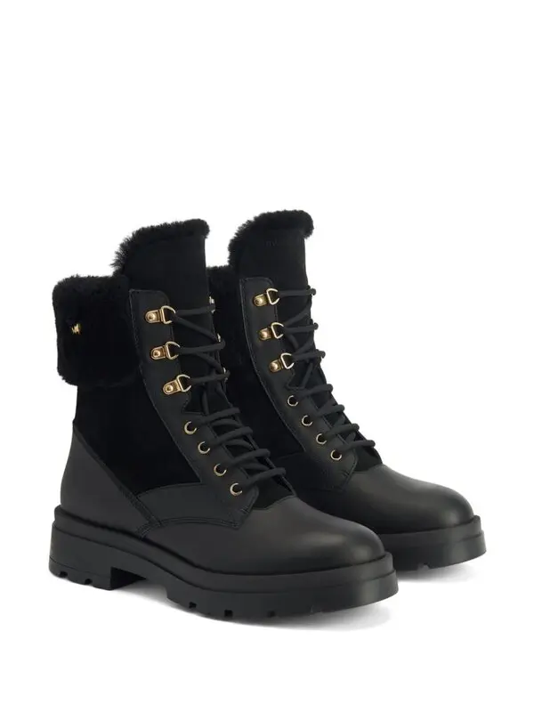 GIUSEPPE ZANOTTI Jaure Combat Boots - Black