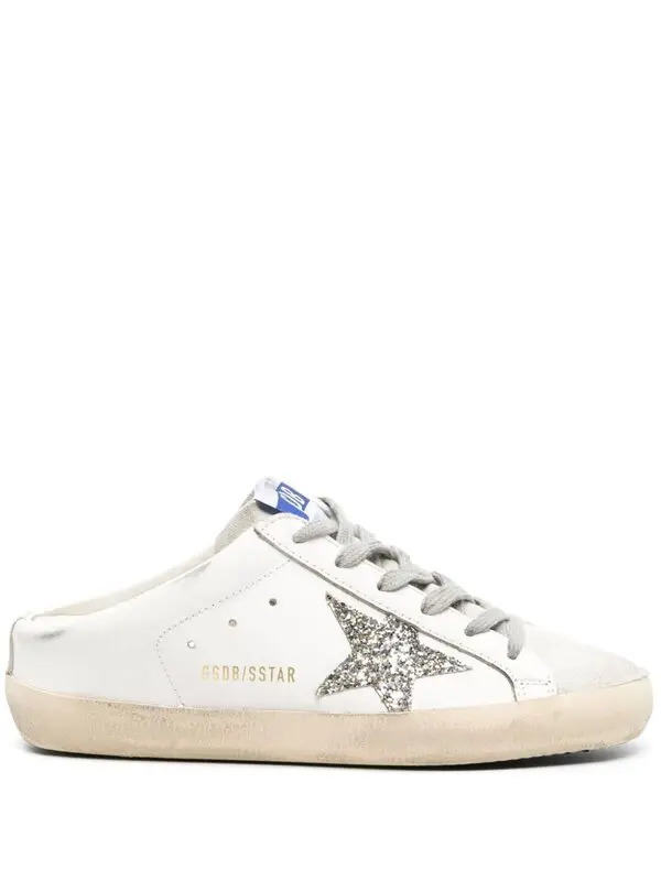 GOLDEN GOOSE Super-star Leather Mules - White
