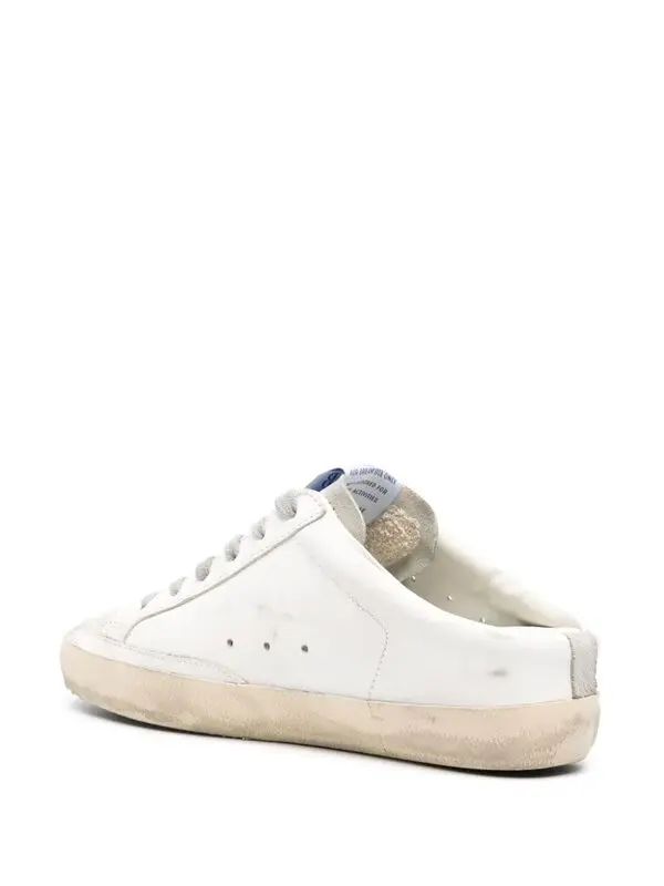 GOLDEN GOOSE Super-star Leather Mules - White