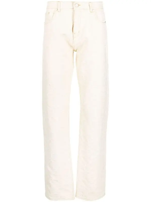 Casablanca Monogram-jacquard Straight-leg Jeans