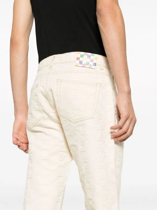 Casablanca Monogram-jacquard Straight-leg Jeans