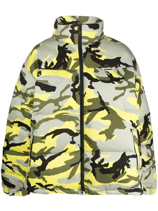 Vetements Camouflage-print Puffer Jacket - Green