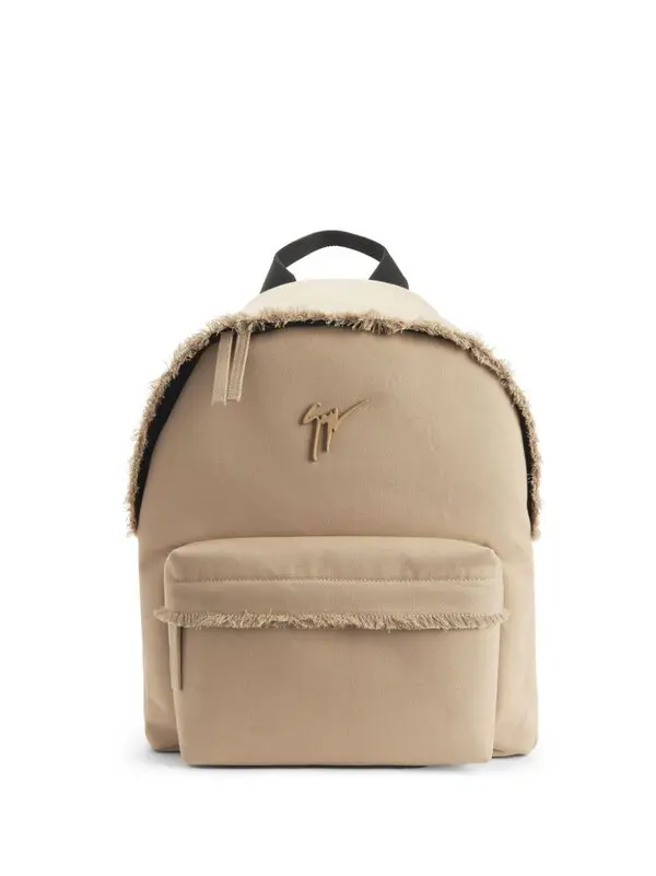 GIUSEPPE ZANOTTI Logo-plaque Backpack - Neutrals