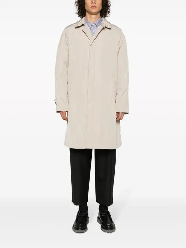 Aspesi Single-breasted Padded Raincoat - Neutrals