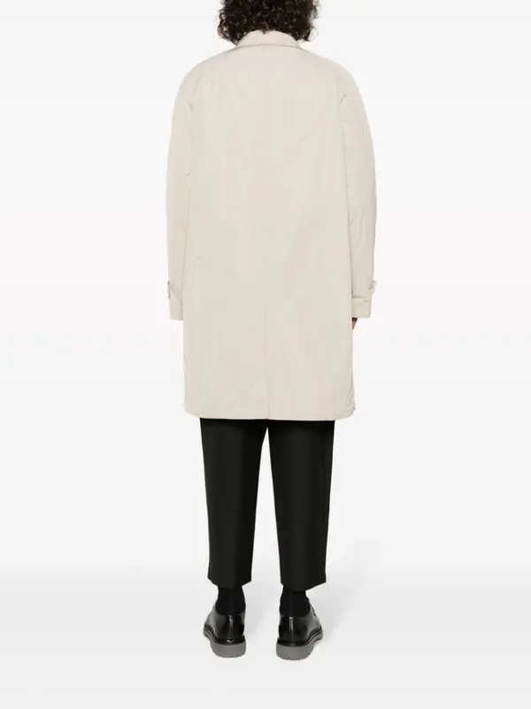 Aspesi Single-breasted Padded Raincoat - Neutrals
