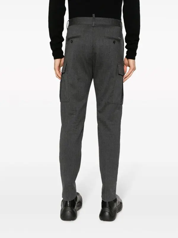 Dsquared2 Mid-rise Tapered-leg Trousers - Grey