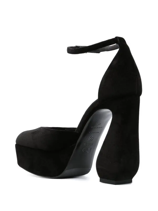 SERGIO ROSSI 85mm Velvet-finish Sculpted-heel Pumps