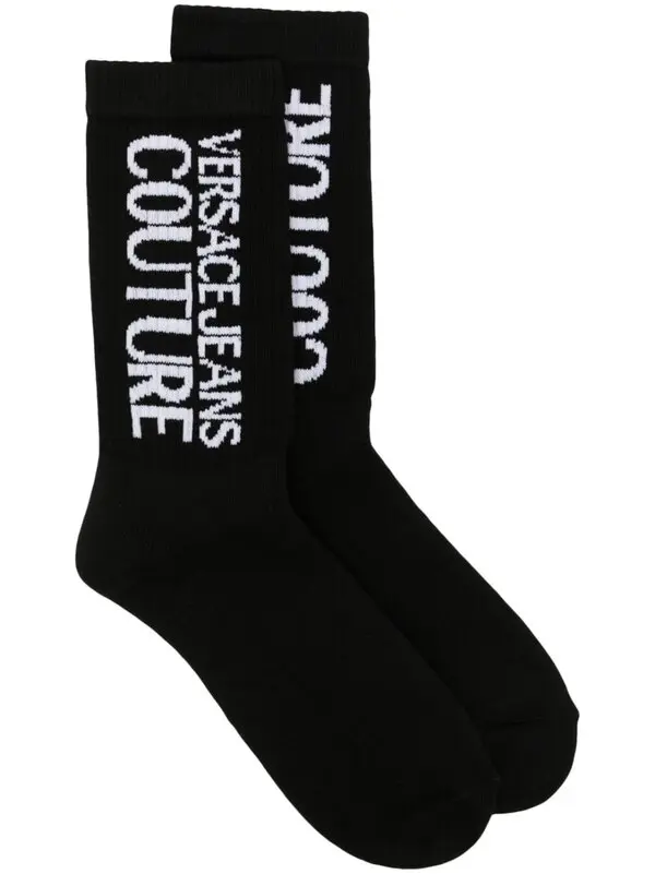 Versace Stretch-cotton Ankle Socks - Black