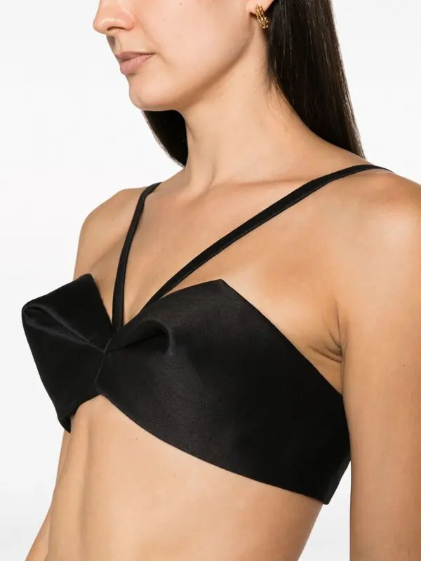 Versace Gathered Bustier Crop Top