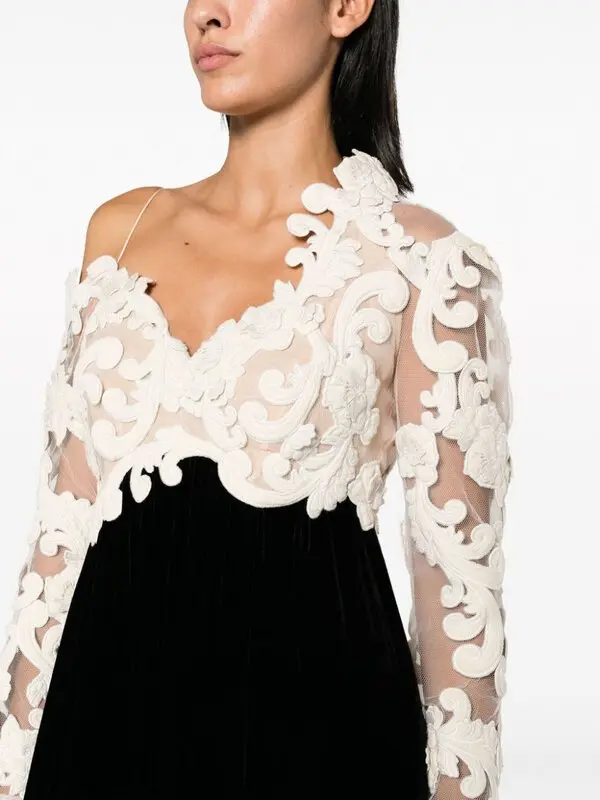 Zimmermann Embroidered Velvet Gown