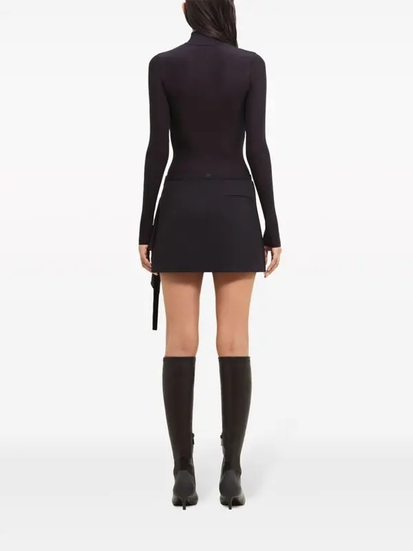 COURREGES Draped Stretch-wool Miniskirt