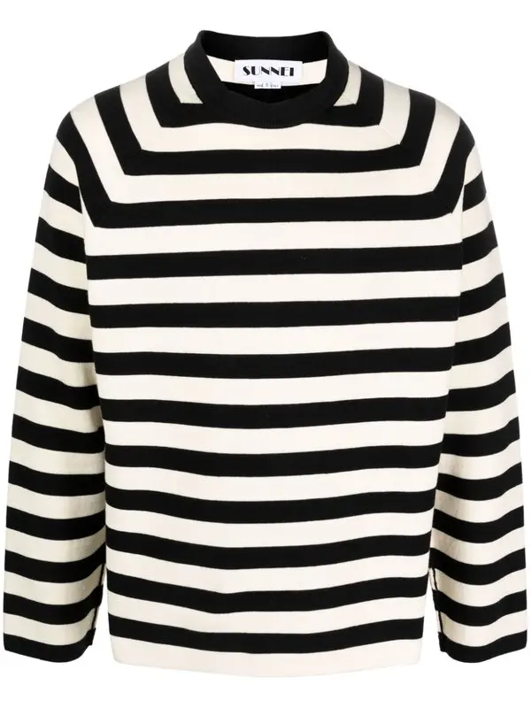 Sunnei Striped Cotton Sweatshirt