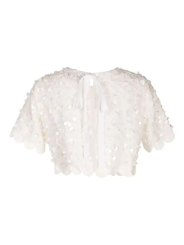Sachin & Babi Naya Floral-appliqué Crop Top