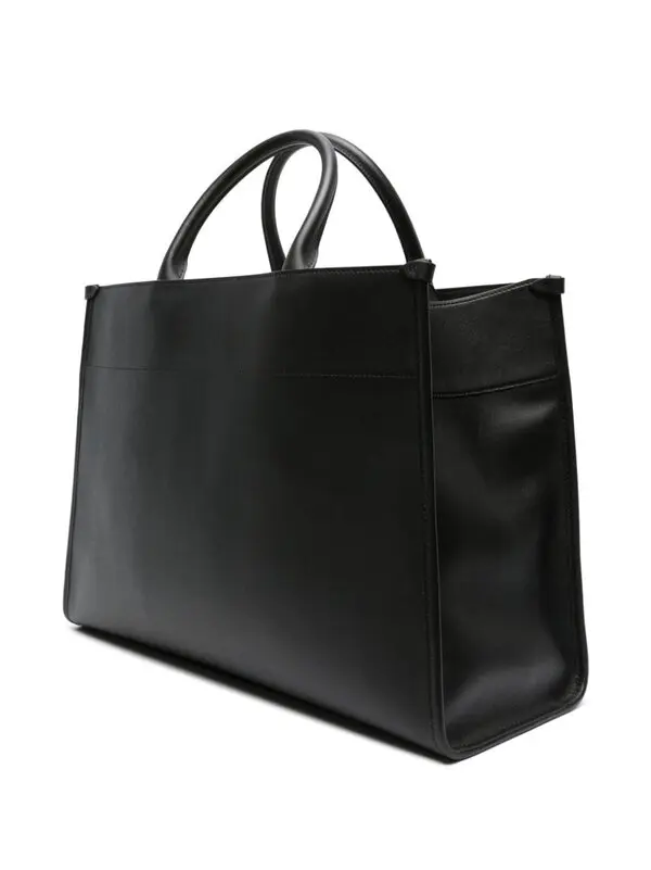 LANVIN Logo-embossed Leather Tote