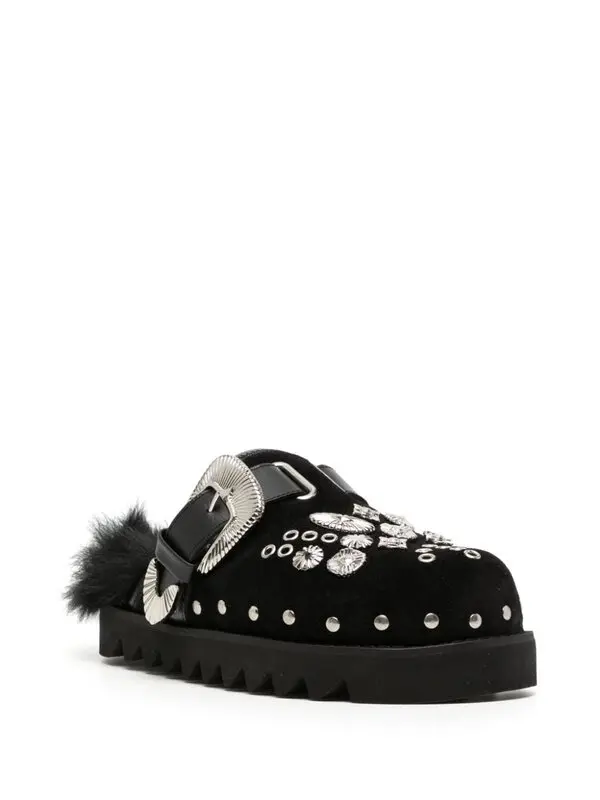 Toga Studded Faux-fur Mules