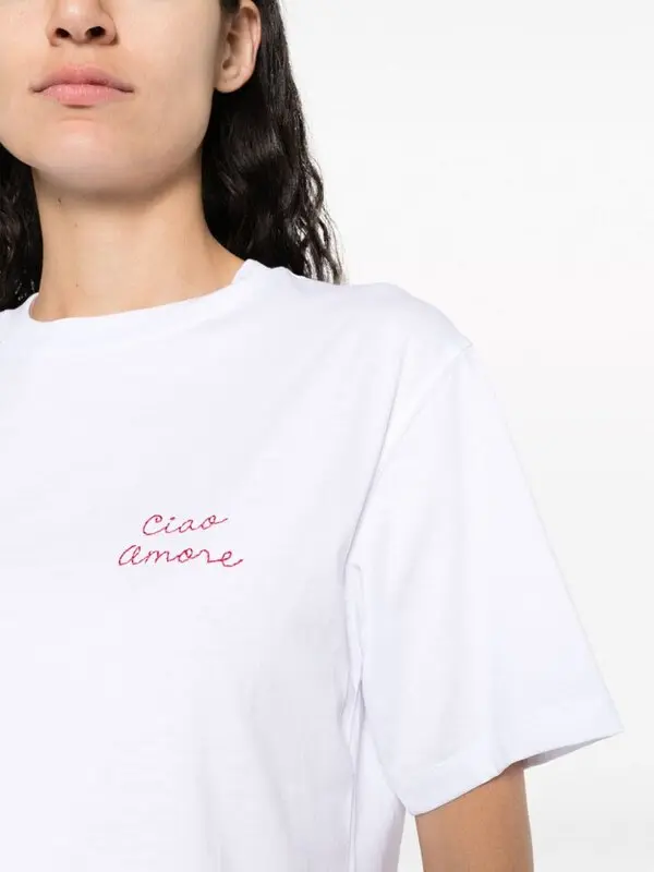 Giada Benincasa Embroidered Cotton T-shirt