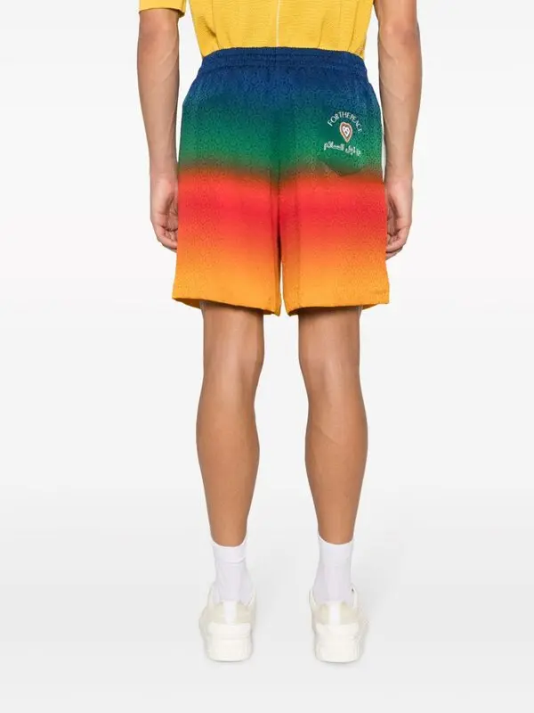 Casablanca Peace Gradient Silk Shorts
