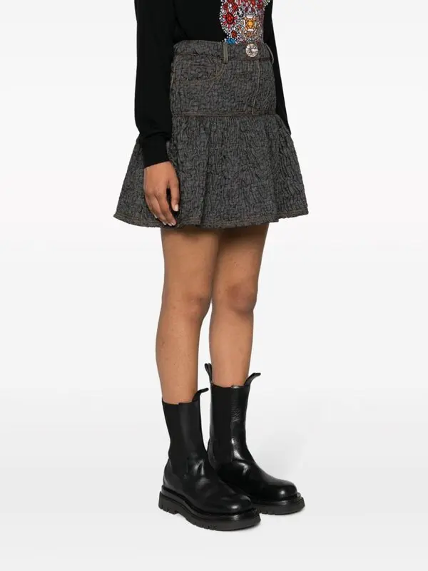 Moschino Peplum-hem Quilted Skirt