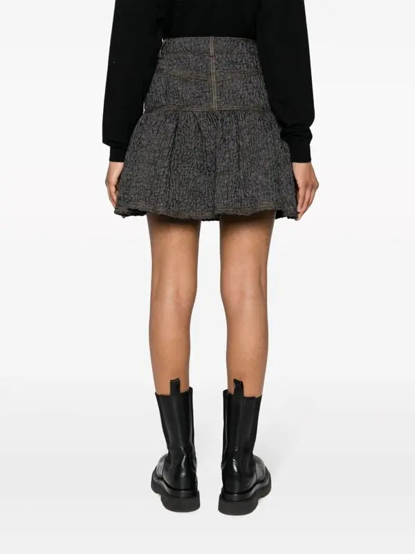 Moschino Peplum-hem Quilted Skirt