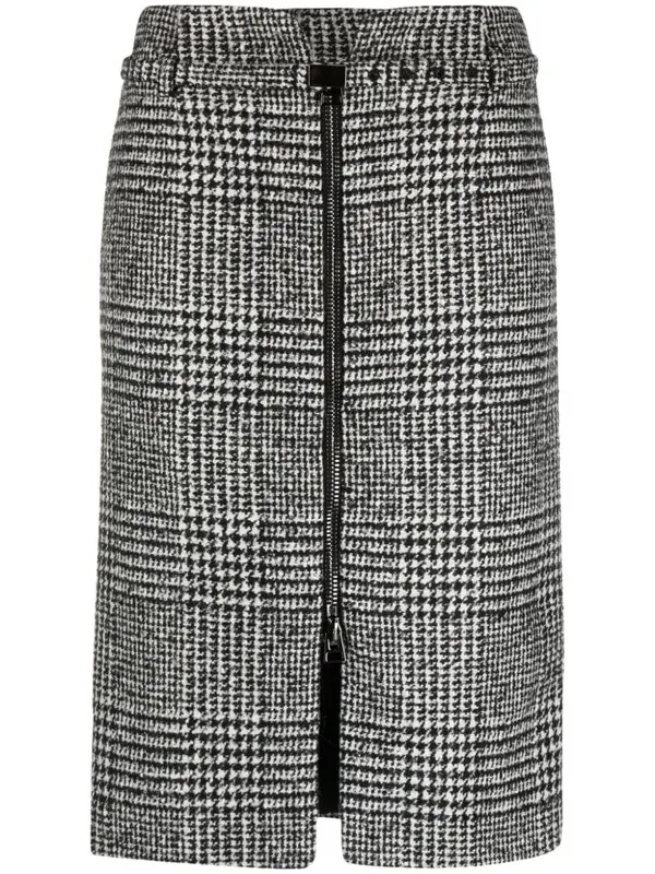 TOM FORD Check-print Pencil Skirt - Black