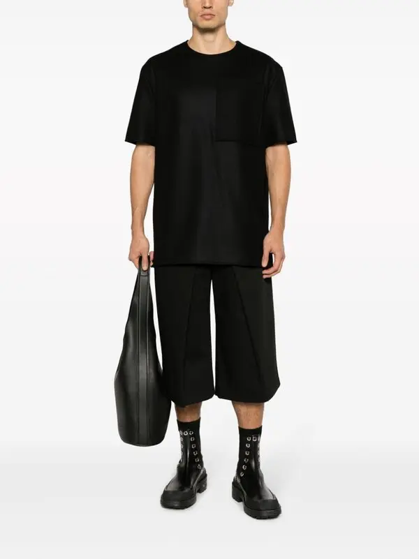 JIL SANDER Zip-detail Wool T-shirt