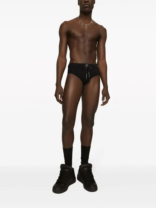 Dolce & Gabbana Logo-print Drawstring Swimming Trunks