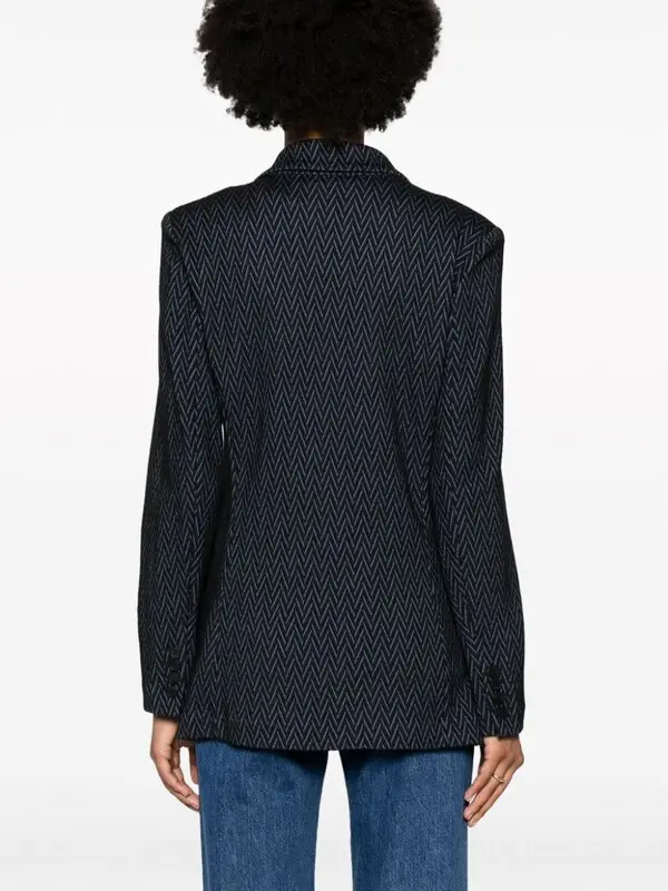Emporio Armani Double-breasted Herringbone Blazer
